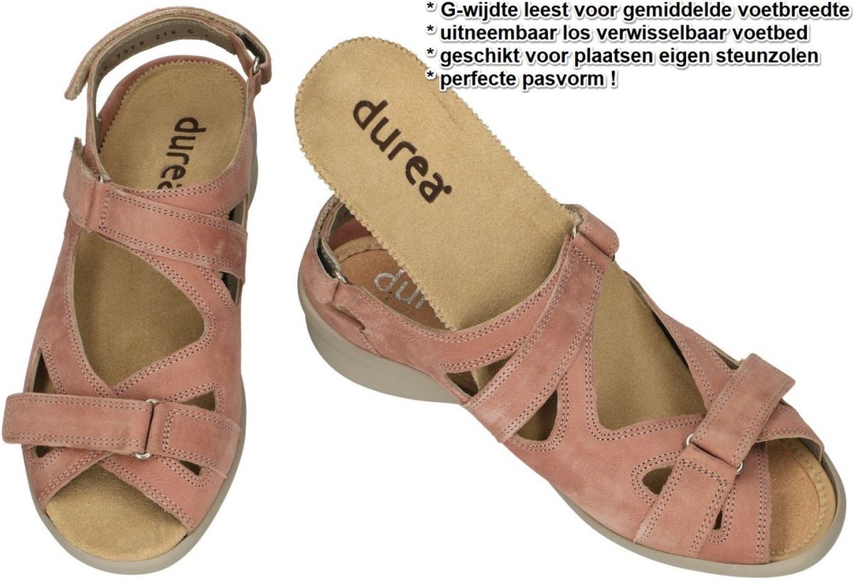 Durea -Dames - oud roze - sandalen - maat 39 | bol.com