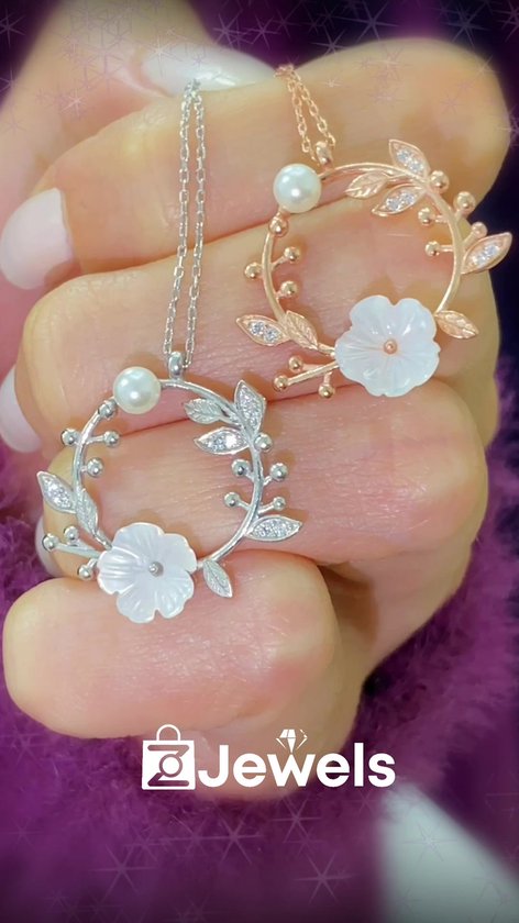 OZ Jewels – Magnolia Bud Ketting – Roségoud – Dames – Verstelbaar | bol