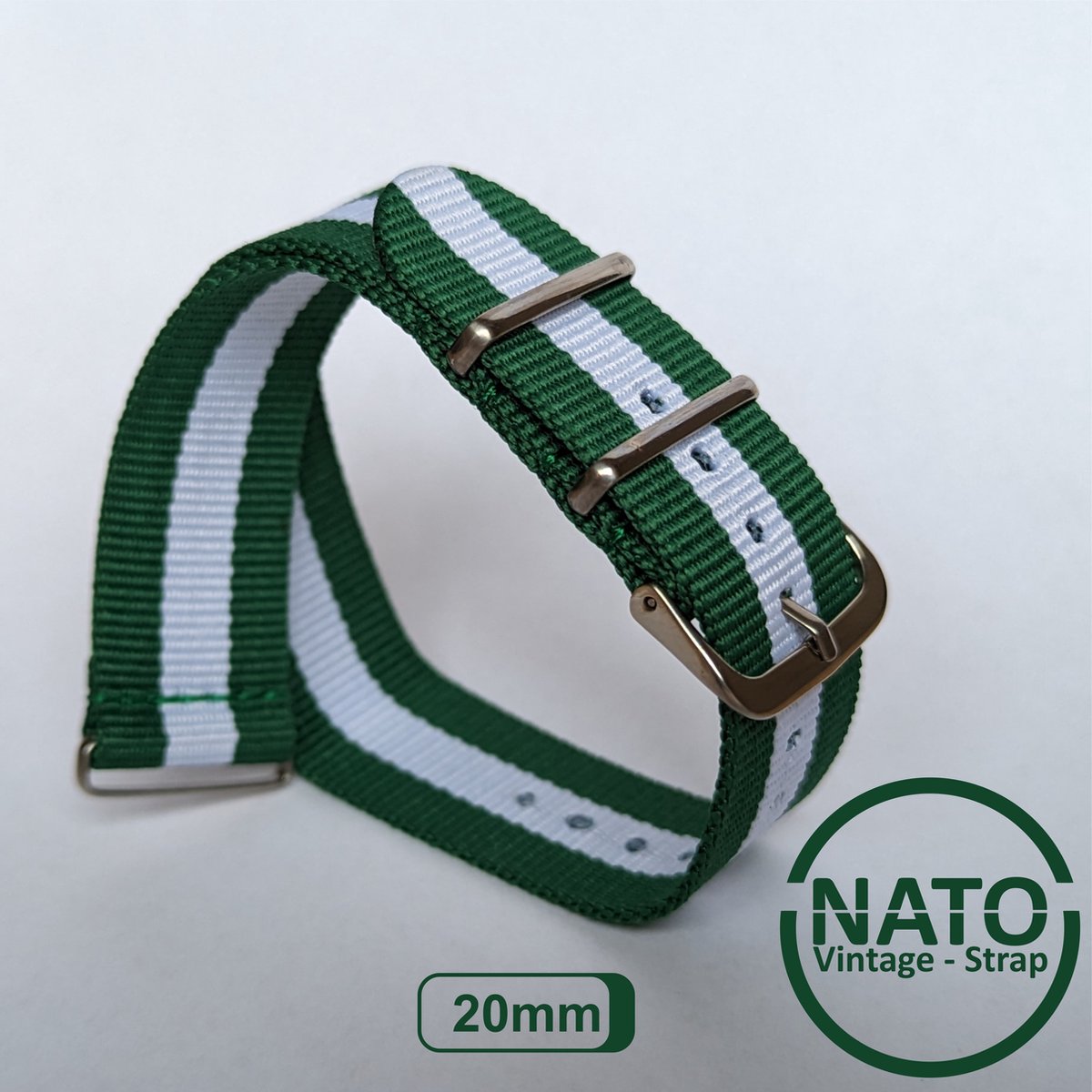 Bracelet Nato Premium 20 mm Vert Wit - Vintage James Bond - Collection ...