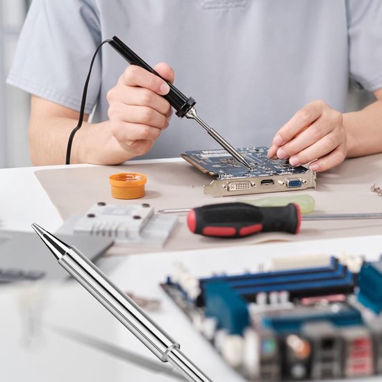 Soldering Iron Tips - Mini Replacement Stainless Steel Iron Tips voor ...