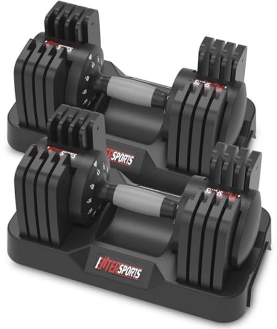 Verstelbare halters 12 kg/18 kg met antislip handgreep voor thuis en ...