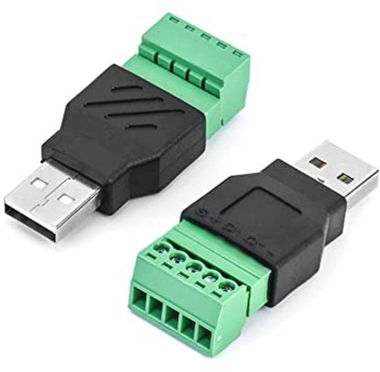 USB terminal adapter converter voor datatransmissie - 2 stuks USB 2.0 ...