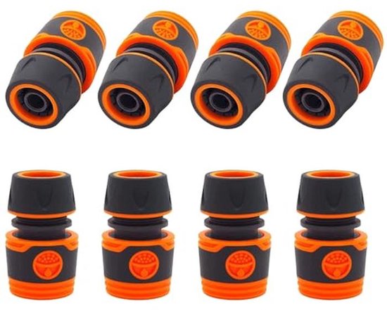 Slangverbinder Set van 8 - Slangkoppelingen en Slangadapters 1/2 inch ...
