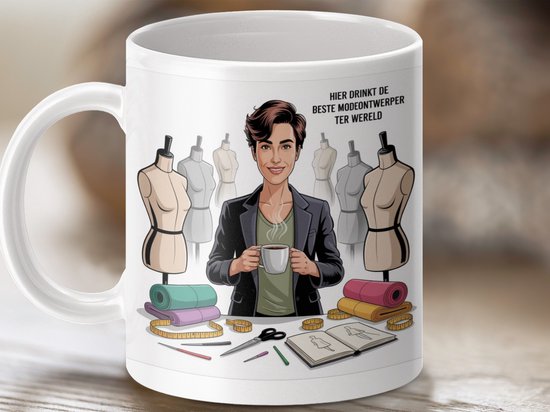 Mok Beste Modeontwerper ter Wereld, Ontwerp Mok, Mode Ontwerpster Mok ...