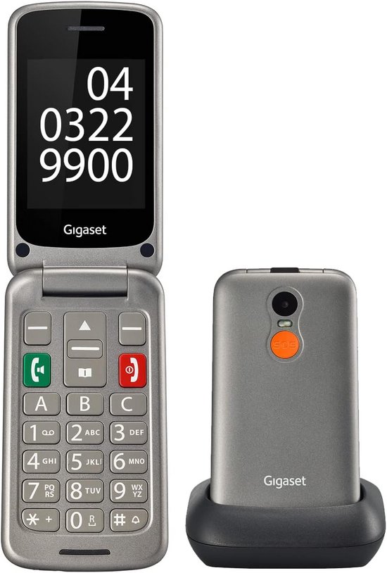 Senioren Mobiele Telefoon Opvouwbaar met Groot Display en SOS Knop | bol