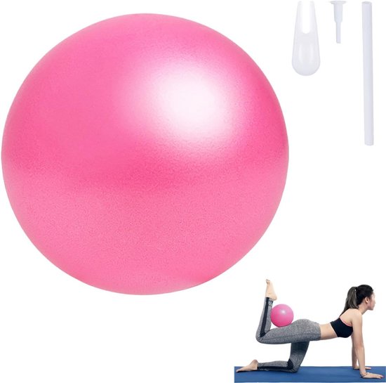 25cm Mini Yogabal voor Pilates, Balans en Core Fitness - Roze | bol