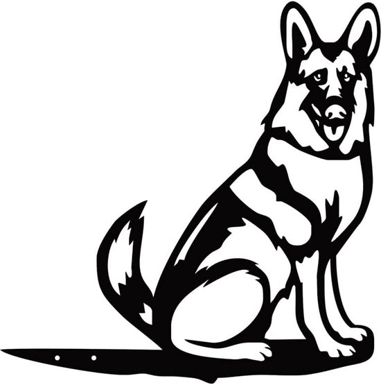 Hond Silhouet Tuinbeeld - Metalen Buiten Decoratie voor Gazon | bol