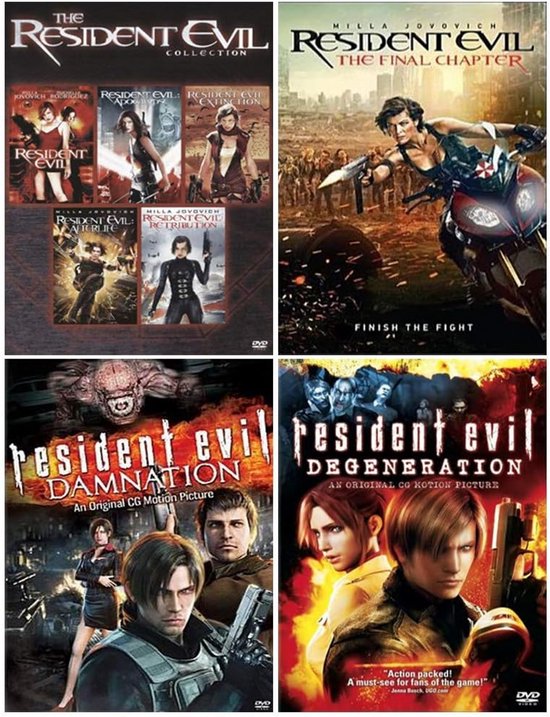 Complete Resident Evil Filmcollectie DVD - Alle 6 Live-Action Films ...