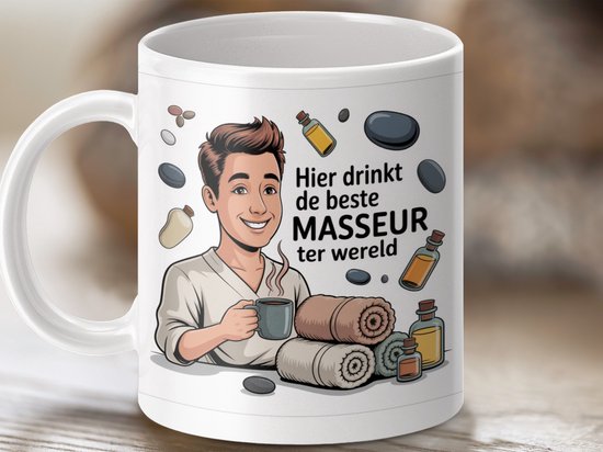 Mok - Beste Masseur ter Wereld, Cadeau voor Masseur, Ontspannings Mug ...