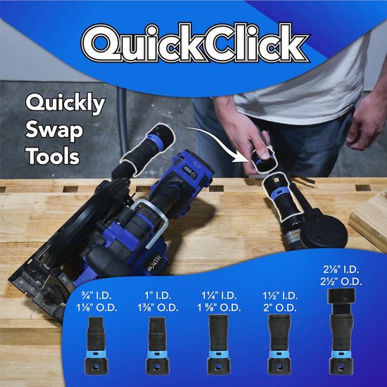 Quick Click-slang voor stofzuigers en elektrisch gereedschap - 3,5 m | bol