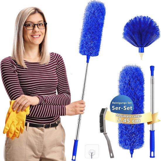 Telescopische Stofdoek Set - Wasbare Microvezeldoek met Uittrekbare ...