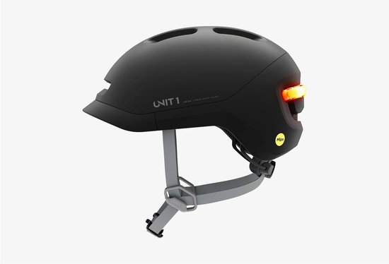 Unit 1 - Neon Smart helmet - Charcoal Black - Smart Fietshelm - Maat S ...