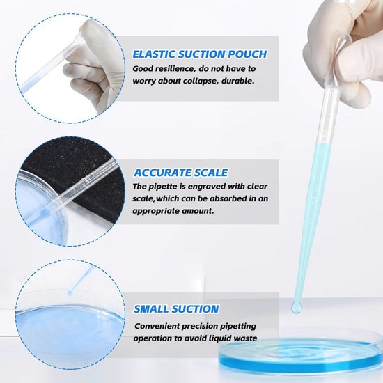 Kunststof druppelaars 100 stuks – 3 ml pipet met gegradueerde maat | bol