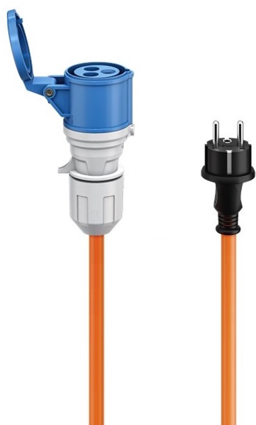 Camping stroomkabel | CEE 7/7 - CEE 3-pins 230V/16A | 3x 2,50mm | IP44 ...