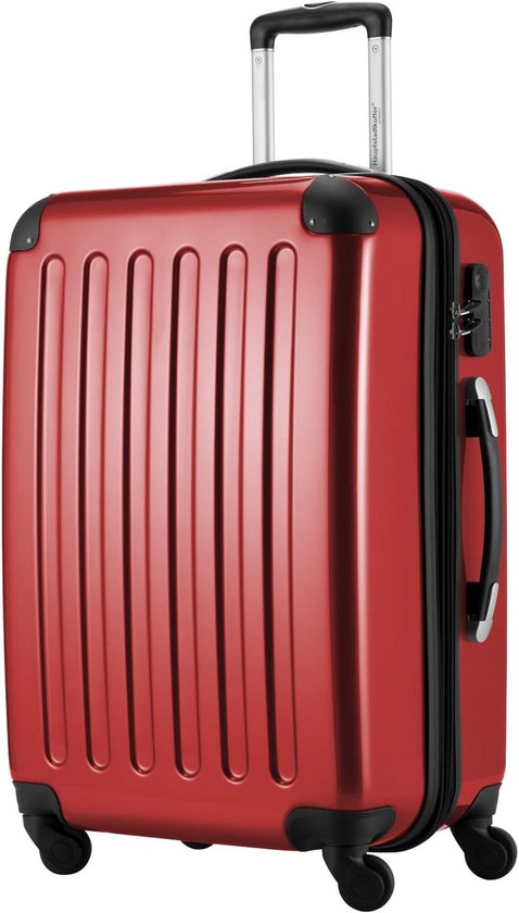 Harde Koffer voor Handbagage met 4 Rollen - Rood - 65 cm | bol