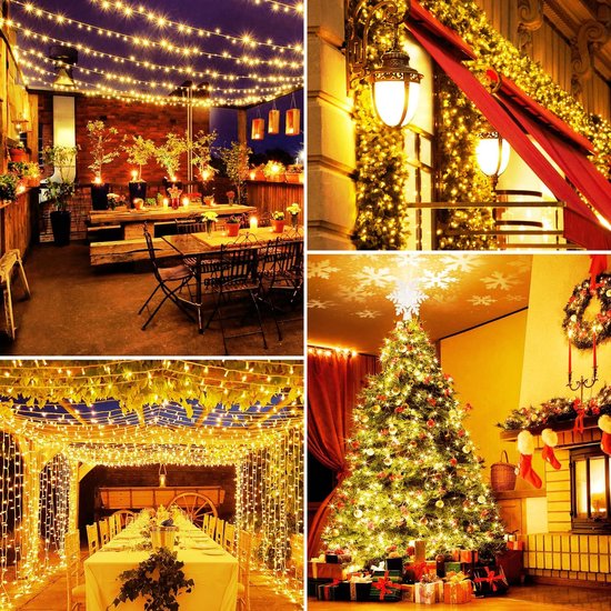 Lichtsnoer 30m 300 LED Warm Wit - Uitbreidbaar met 8 Modi en ...