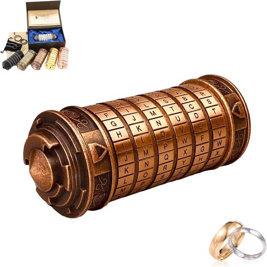 Originele Cryptex Puzzel Koffer Cadeau - Metalen Combinatieslot voor ...