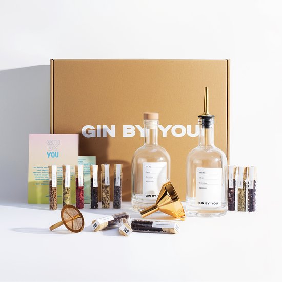 Gin By You - Premium Gin Tonic Cocktail pakket - Cadeau set met 12 ...