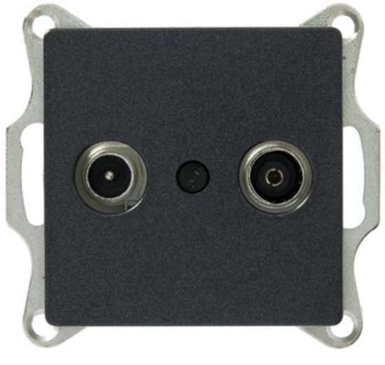 Siemens delta contactdoos coax universeel antraciet | bol