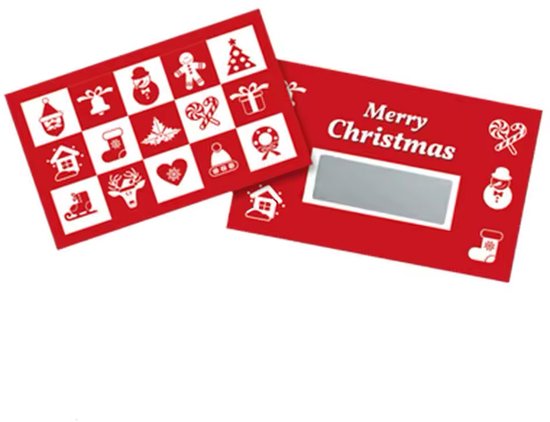 Kerst Kraskaarten 30 stuks - Kado Verrassing - Secret Santa - Surprise ...