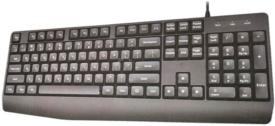 Toetsenbord –USB Toetsenbord – QWERTY (US) – 13 Multimedia-toetsen – 1 ...
