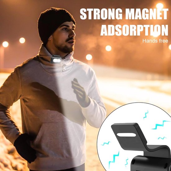 2x Oplaadbare LED Clip Verlichting Set - Compacte Borstlamp voor ...