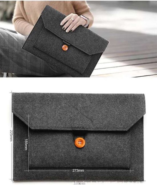 Een draagtas, geschikt voor 15-inch laptops en tablets, gemaakt van ...