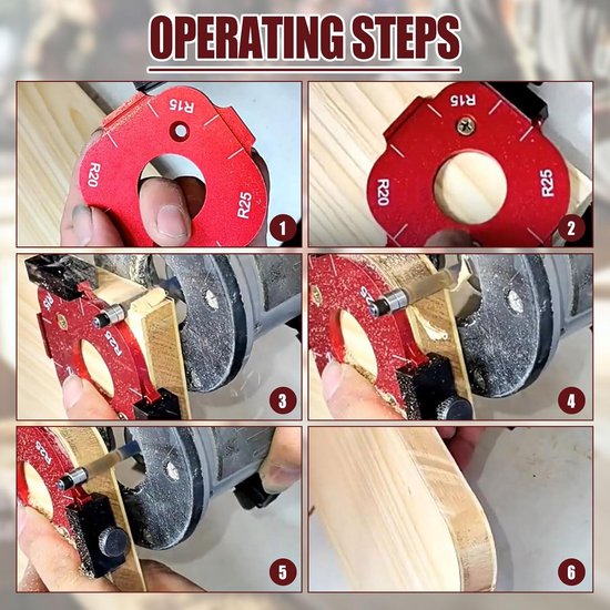 Set van 2 Aluminium Radius Jig Router Templates voor Afgeronde ...