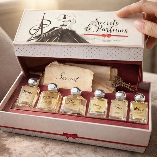 Luxe Franse Dames Parfum - Parfum Geheimen - Luxe Miniatuurset - met 5 ...