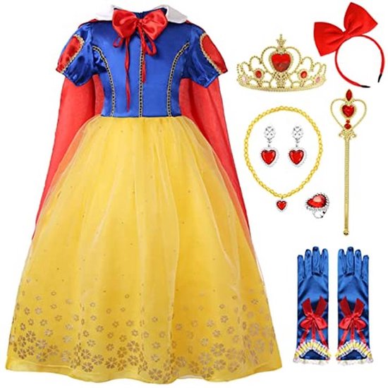 Meisjes Sneeuwwitje Kostuum voor Verkleedpartijen - Prinsessen Jurk met ...