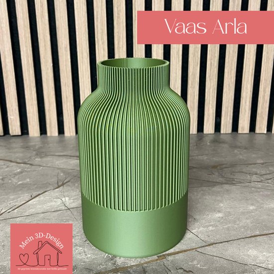 Vaas Arla - Japandi style - 3D geprint - Kunstbloemen - Legobloemen | bol