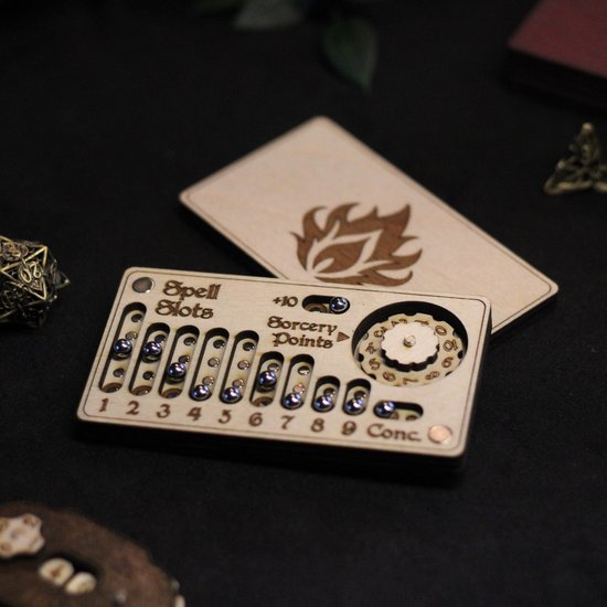 Spell Slot Tracker voor Sorcerer class in Dungeons & Dragons - Hout ...
