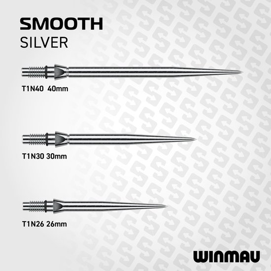 Winmau Switch Point Smooth Silver 30 mm | bol