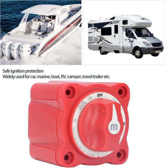 Batterijschakelaar 300A Waterdicht 2-standen Stroomisolator voor Marine ...