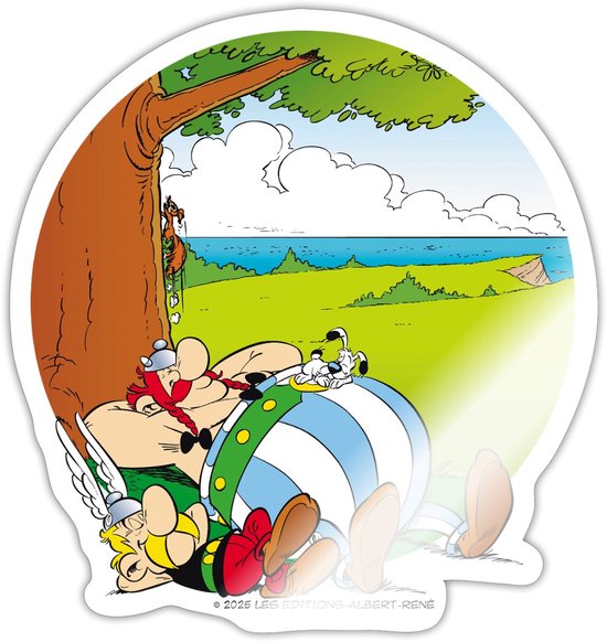 Asterix & Obelix Idéfix Ontspannen Sticker maat S (10 x 10 cm) | bol