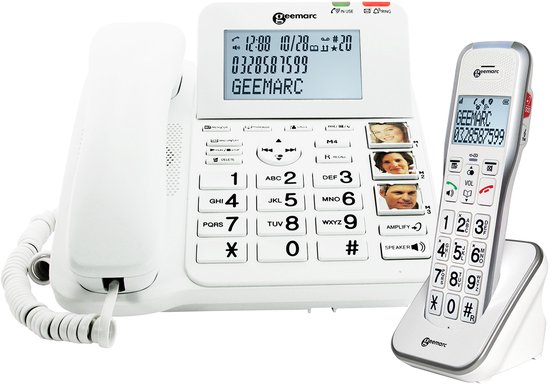 Geemarc, Telefoon voor senioren Basisstation met snoer en AmpliDect ...