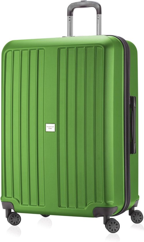 grote hard shell reiskoffer trolley 75 cm appelgroen | bol