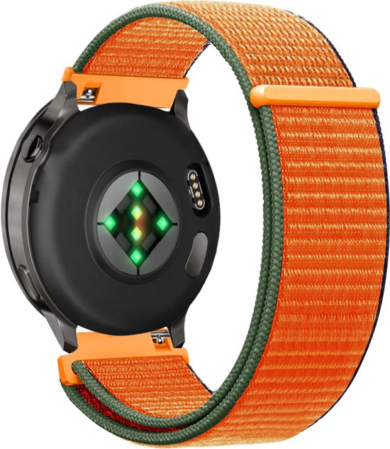 Bandz Nylon loop bandje (18mm) - Geschikt voor Garmin Vivoactive 4s ...