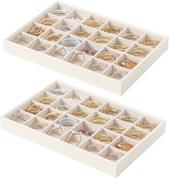 Lade Sieraden Organizer met 24 Rasters - Perfect voor Sieraden Opslag ...