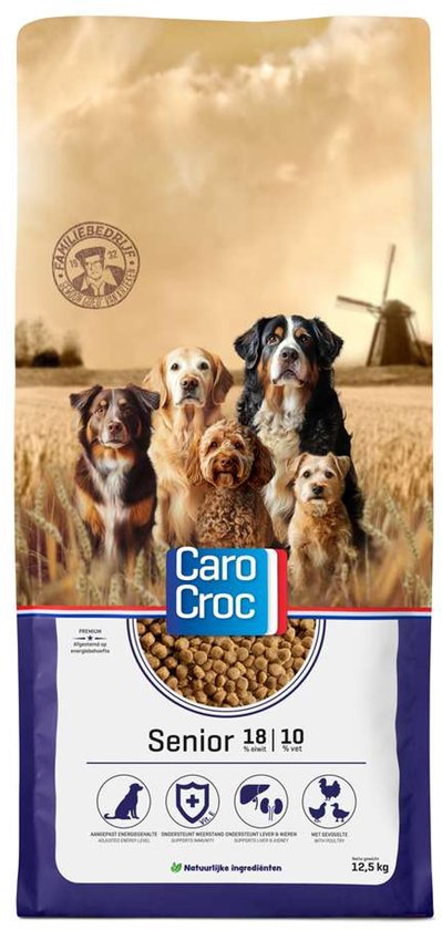 CaroCroc Senior 12,5 kg [18/10] met rocco snacks | bol