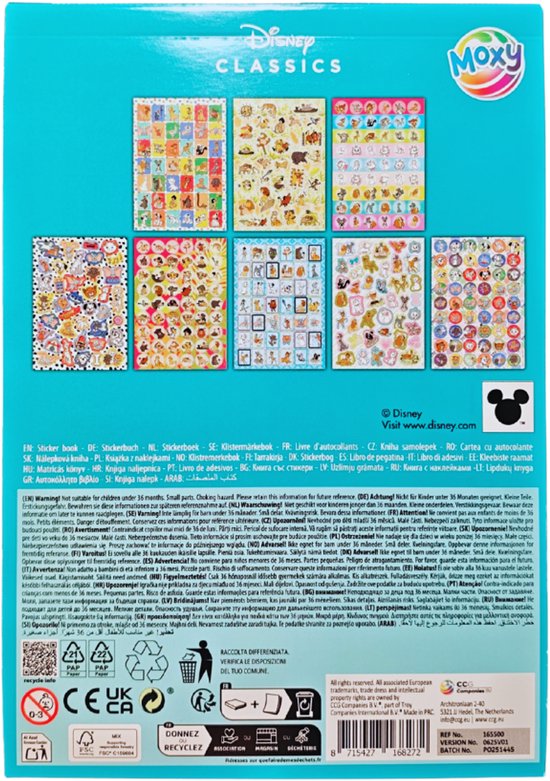 Disney Classics Glitter Stickerboek – Moxy – 300+ Stickers – Glitter ...
