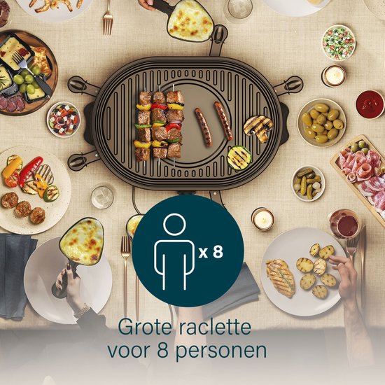 Princess Gourmetstel - Raclette Oval Grill Party - 8 personen - 1200W ...
