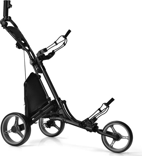 Opvouwbare Golftrolley met 3 Wielen en Voetrem - Inklapbare Golfkar | bol