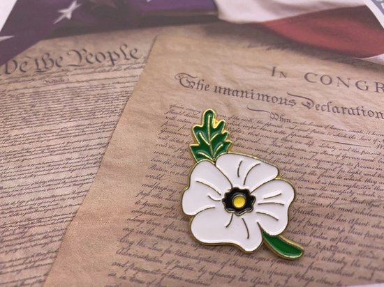 Witte klaproos-insignes en pinnen Herinnering Poppy Revers Pin Badge ...