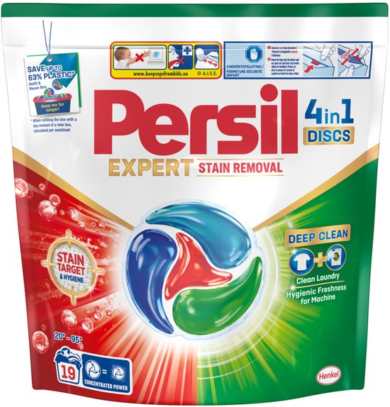 Persil - Wasmiddelcapsules - Discs Stain Removal - 19 Capsules - 1 stuk ...