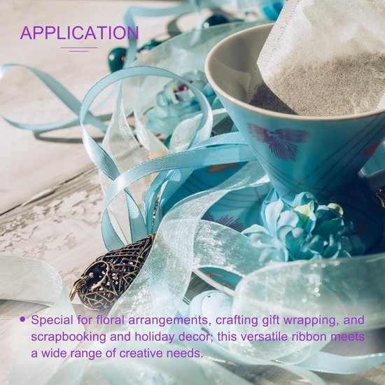 100 Meter Rood Organza Lint 9.5cm Breed - Transparant Chiffonlint voor ...