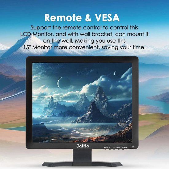 15 Inch TFT LCD-monitor met 1024x768 Resolutie - Ultradun en ...