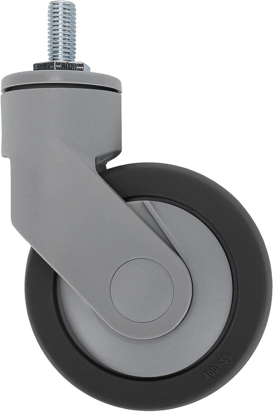Industriële Zwenkwielen van 4 Inch met TPR Silent Wheel en M12-draad ...