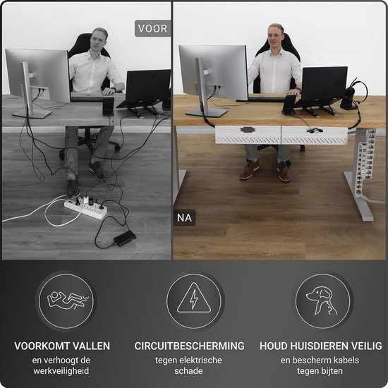 Flexible cable hose - Cable management under desk – Cable tray desk ...