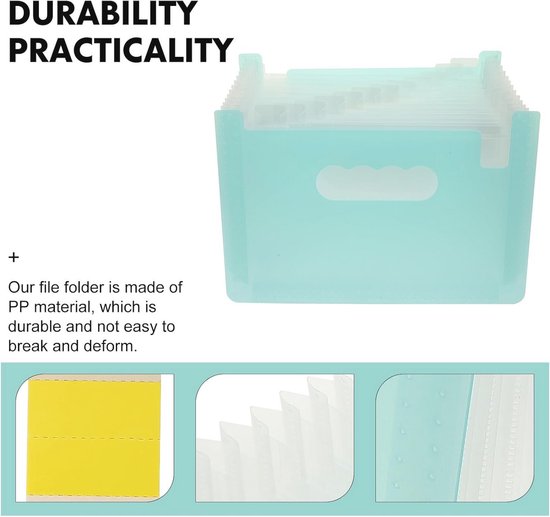 Accordeon Kaartenbox A5 - Organiser voor Vouchers en Bonnen - Blauw | bol